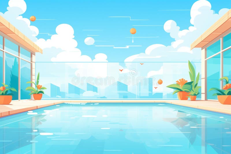 View of a Lap Pool with Clear, Calm Water Stock Image - Image of ...