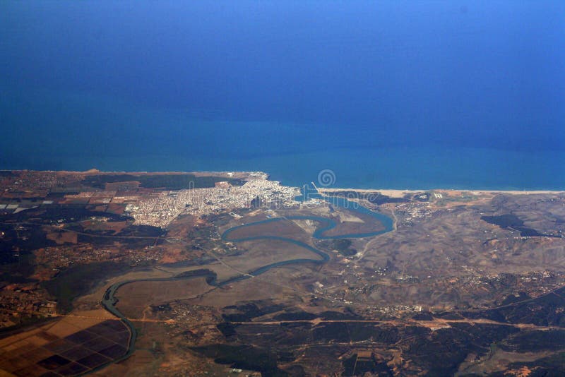 View of Larache from the Air. Stock Photo - Image of north, oceano ...