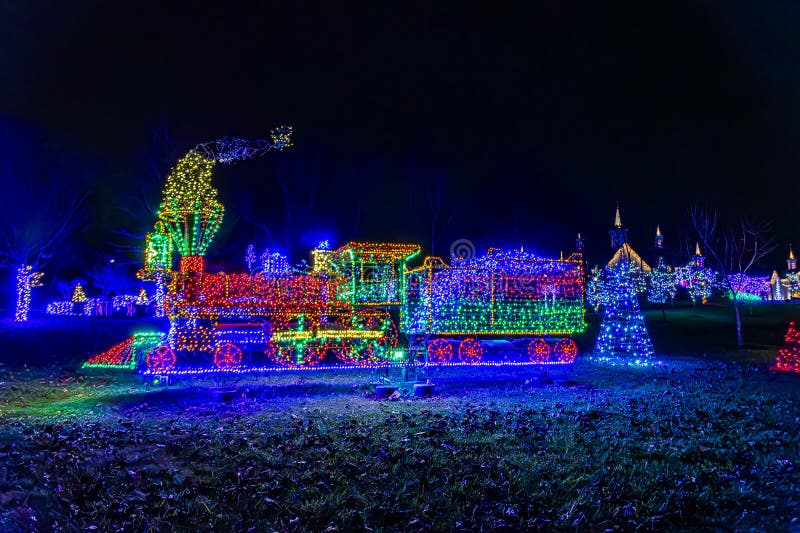 View of a Large LED Steam Engine, with All Colors and Motorized, in a ...