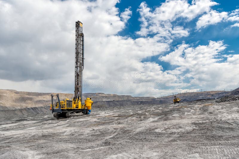 View of a Large Quarry for the Extraction of Limestone and Coal. Stock ...