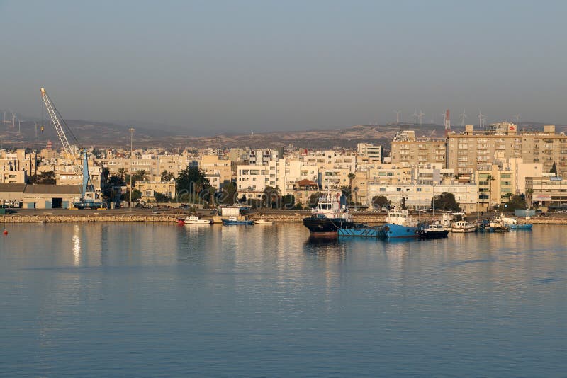View of Larnaca`s Bay. October-12-2017 Editorial Image - Image of sail ...
