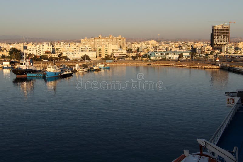 View of Larnaca`s Bay. October-12-2017 Editorial Stock Photo - Image of ...