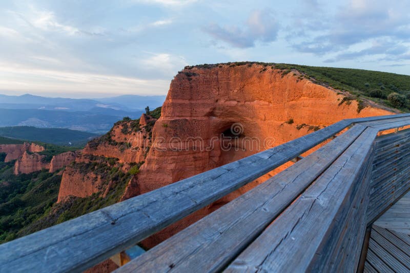 View of Las Medulas stock image. Image of hike, roman - 172559631