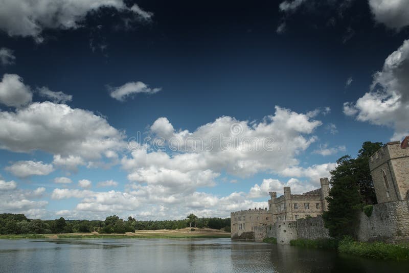 View of Leeds Castle, Kent, England Stock Photo - Image of fort, castle ...