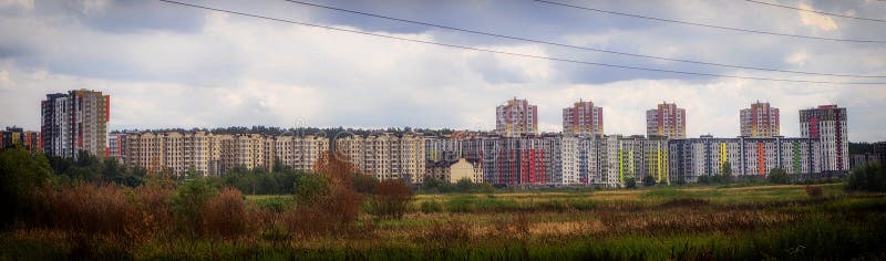 View of the Left Bank of Kiev Stock Image - Image of green, blue: 125867769