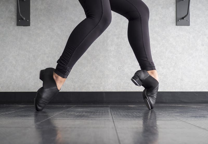 Tap Shoe Toe Stand in Tap Class Stock Photo - Image of shoe, close ...