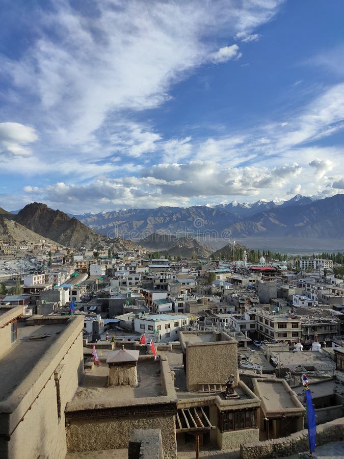 View of Leh city ladakh stock photo. Image of ladakh - 270131552