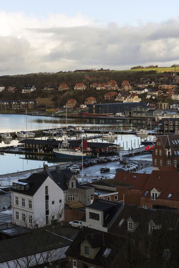 View of Lemvig harbor stock image. Image of beautiful - 107436899
