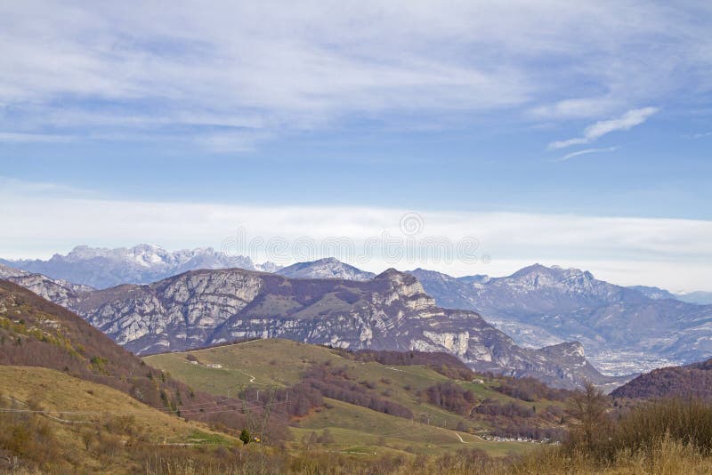 View from the Monti Lessini Stock Image - Image of valleys, central ...