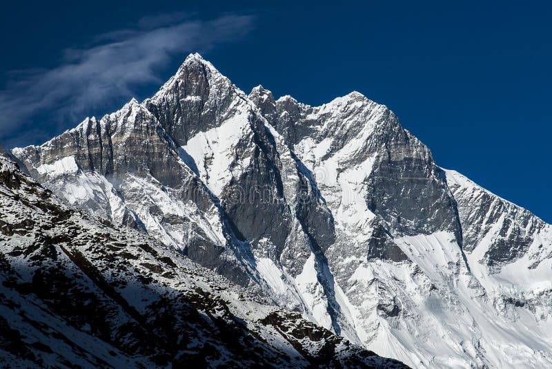 View of the Lhotse stock image. Image of nepal, khumbu - 37178789
