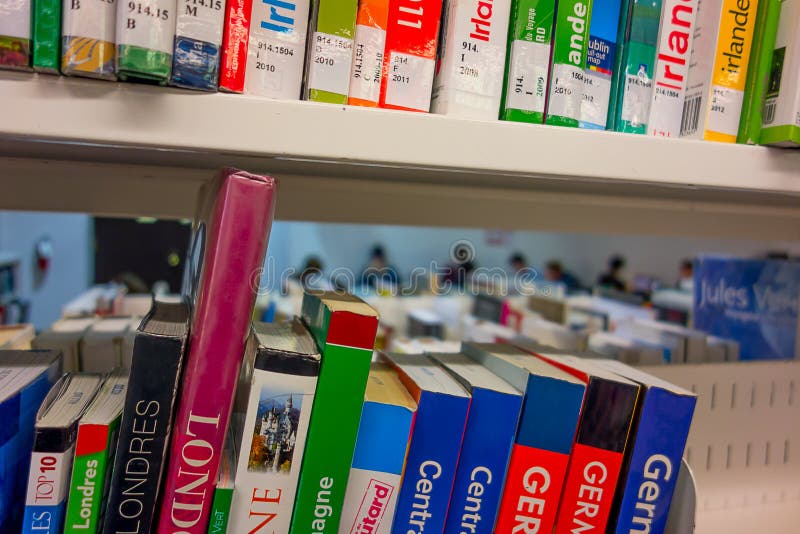 View of Library Book Shelves Editorial Stock Photo - Image of research ...