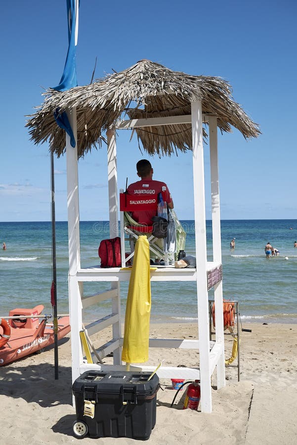 View of the Lifeguard at Lido Morelli Editorial Image - Image of ...