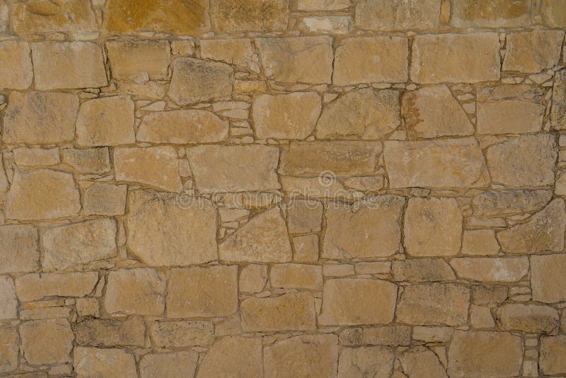 View on Light Brown Stone Wall. Texture Stock Photo - Image of closeup ...