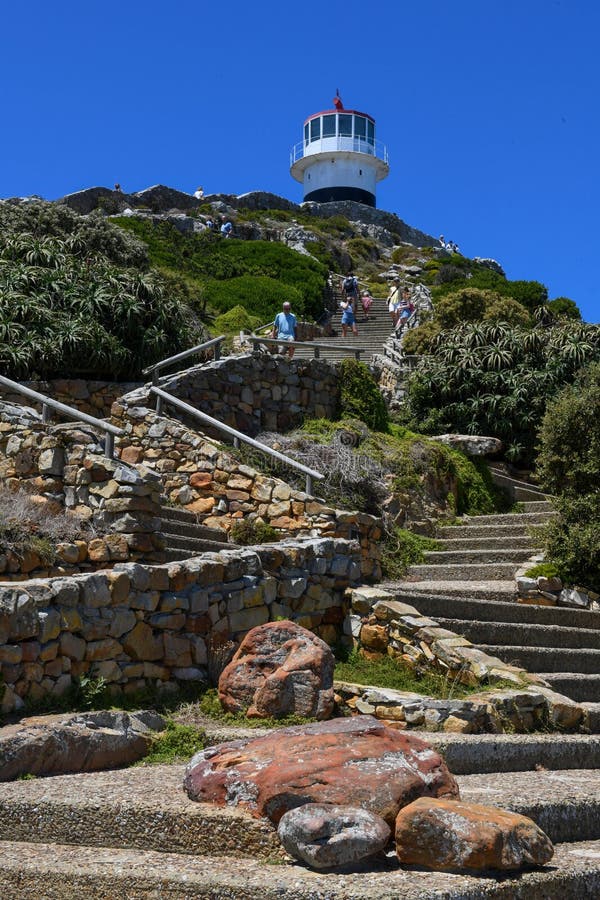 View at the Lighthouse of Cape Point in South Africa Stock Photo ...