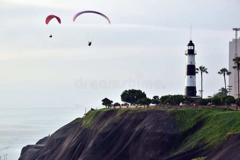View of the Lighthouse in Lima Stock Image - Image of landmark ...