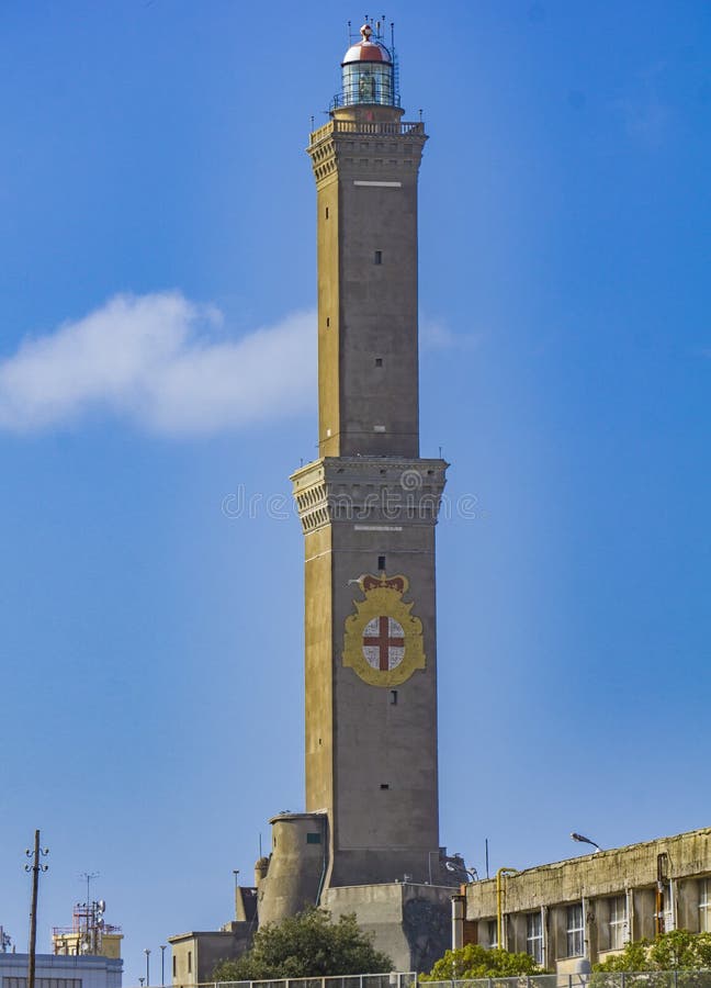 Genoa's Lighthouse stock image. Image of flying, boat - 10296079