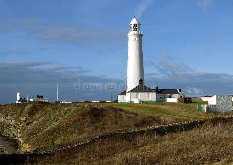 Nash Point lighthouse stock photo. Image of coast, wales - 134236542