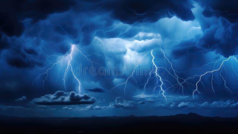 View lightning bolt blue stock illustration. Illustration of thunder ...