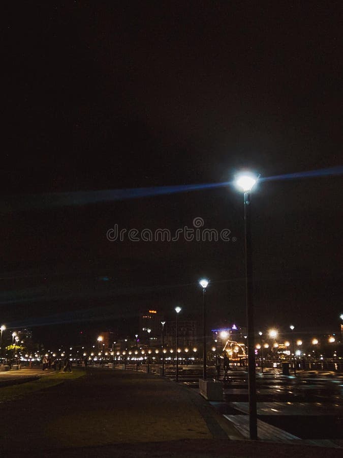 A View of the Lights at Night at a Sightseeing Spot without a View of ...