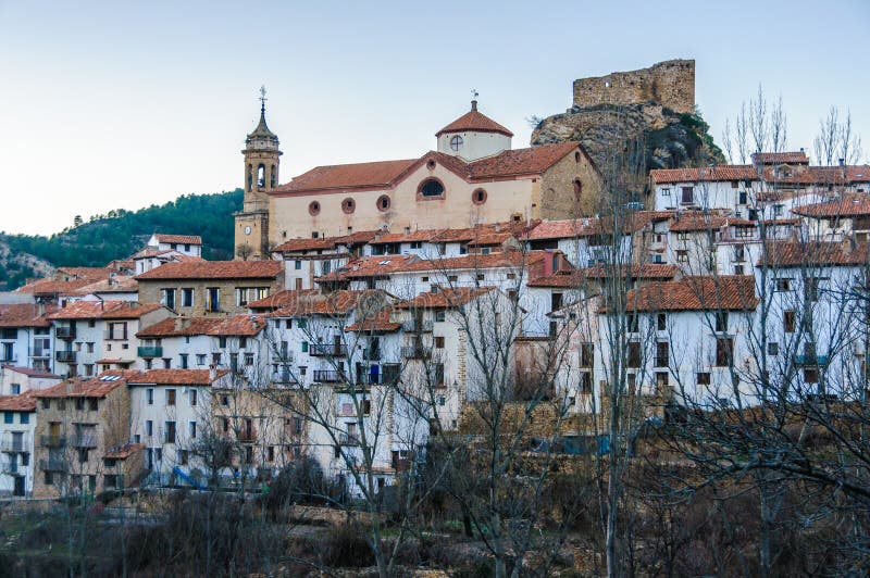 Linares De Mora Village,Teruel, Spain Stock Image - Image of walls ...