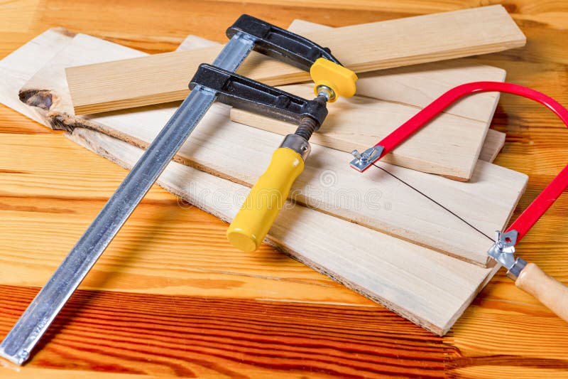 View of Lineup of Professional Assorted Work Tools with Gloves Along ...