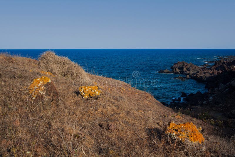 View of the Linosa sea stock photo. Image of sicily - 231241878