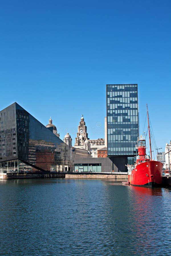 View of Liverpool S Historic Waterfront Stock Image - Image of dock ...