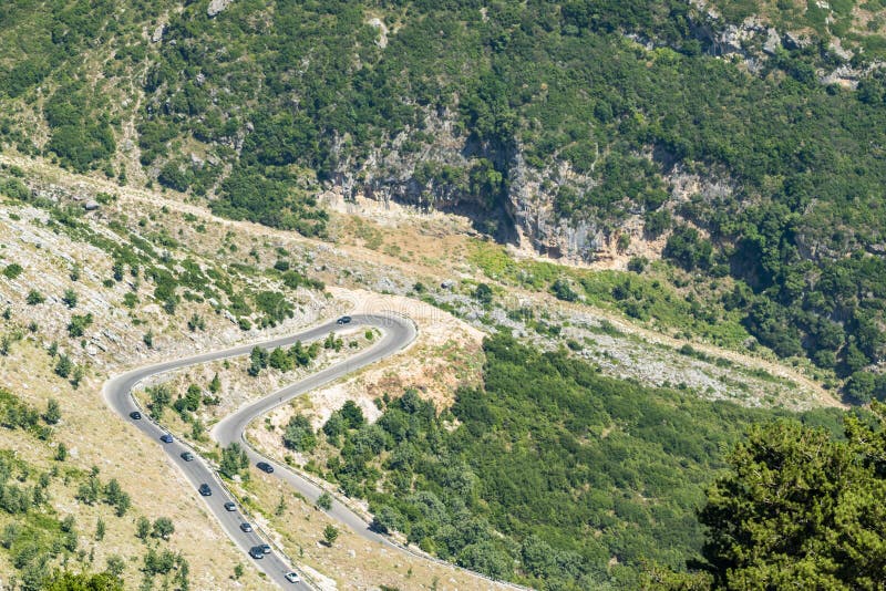 View of Llogara National Park Stock Photo - Image of attraction, hill ...