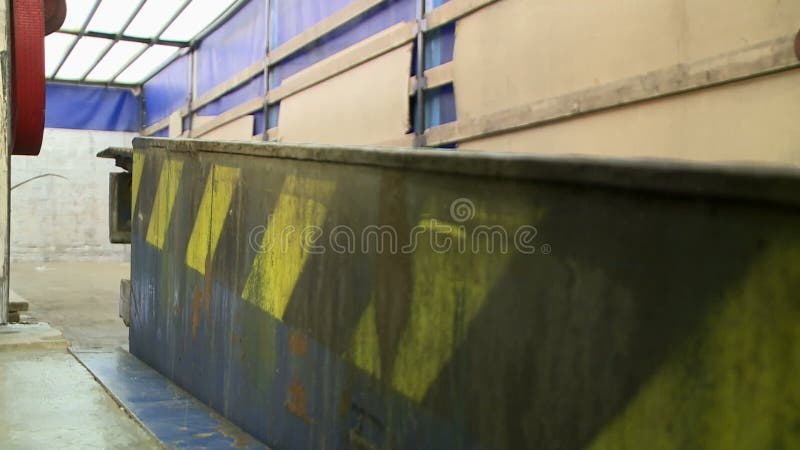 View on Loading Ramp Moving, Close-up Stock Footage - Video of factory ...