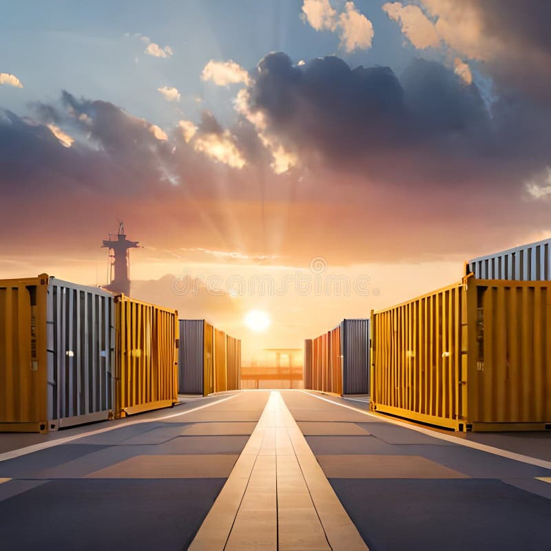 View of Loading and Unloading Containers in the Maritime Port for ...
