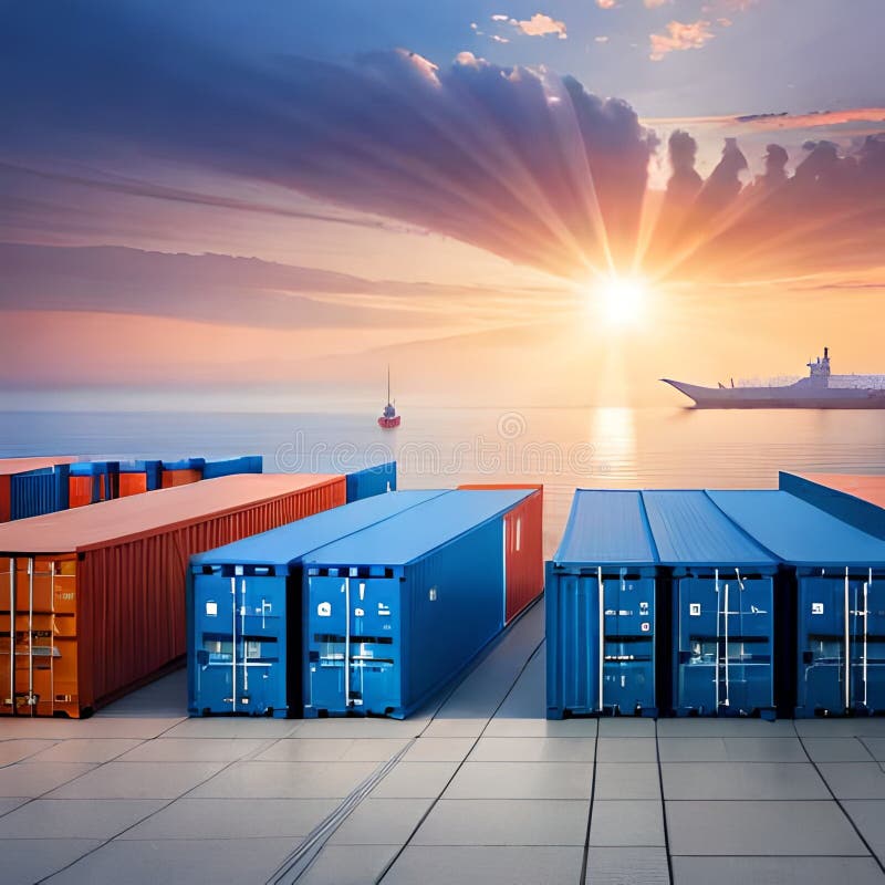 Unloading Containers Stock Illustrations – 2,456 Unloading Containers ...