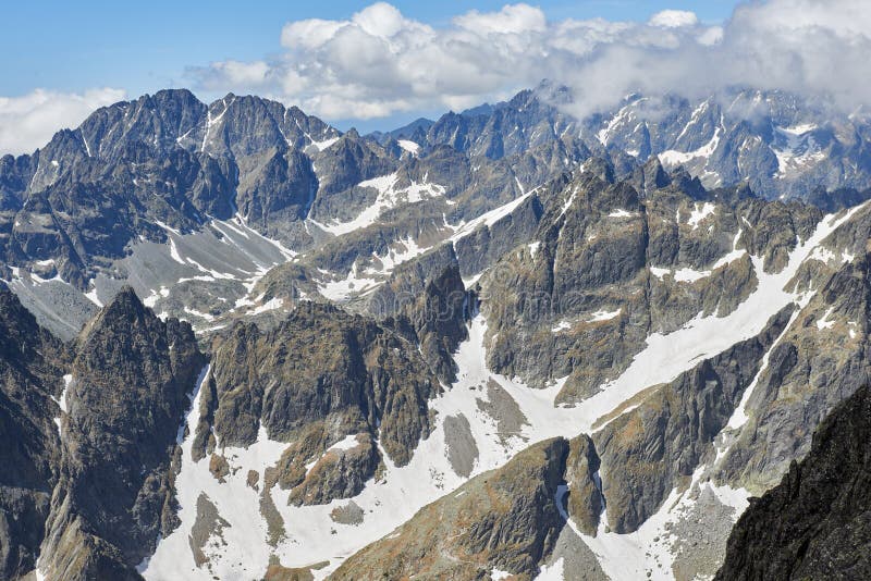 View from Lomnicky Stit in High Tatras Stock Image - Image of peak ...