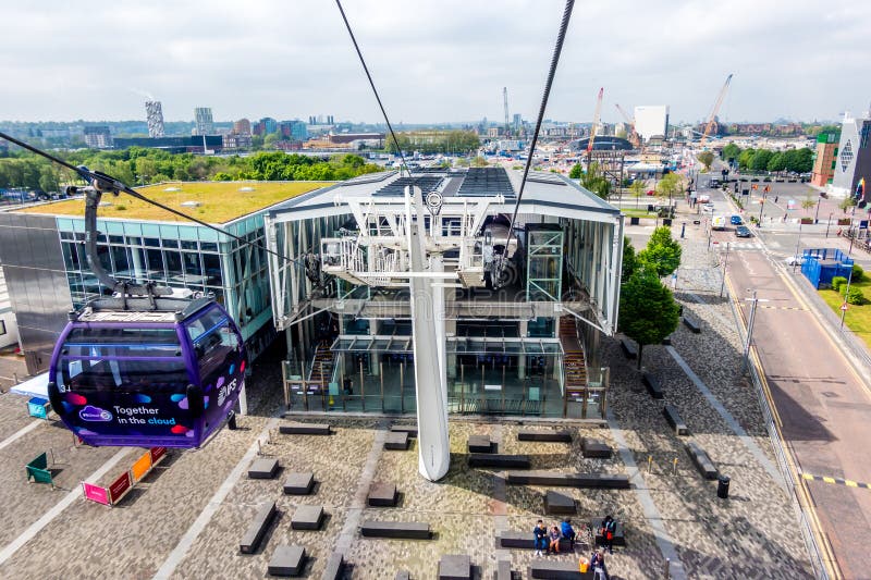 View of the London Cable Car Over the River Thames Editorial Stock ...