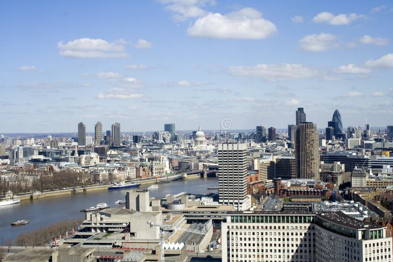 View from the london eye stock image. Image of embankment - 666433