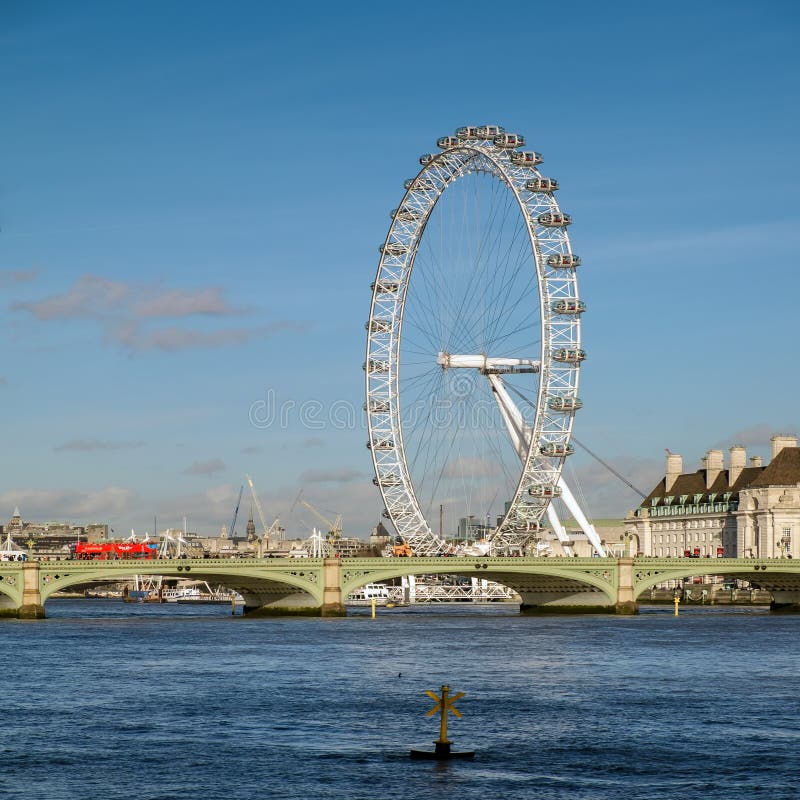View of the London Eye in London on Dec 9, 2015 Editorial Photography ...