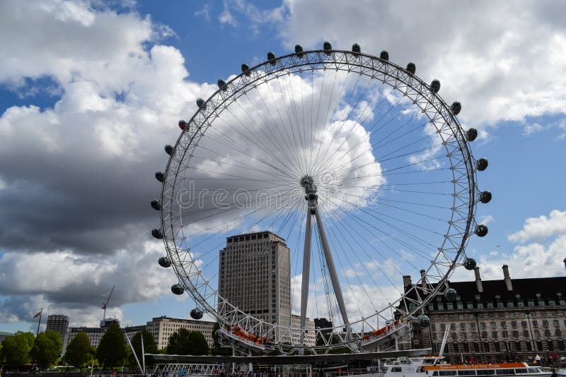 View of London Eye on River Themes and London Editorial Photo - Image ...