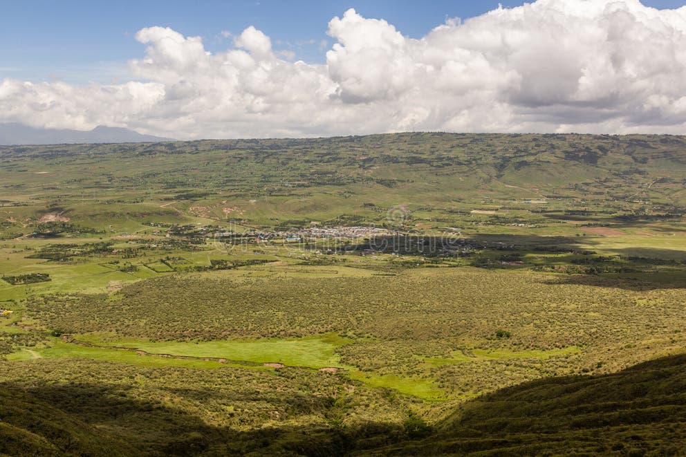 View from the Longonot Volcano, Ken Stock Image - Image of natural ...