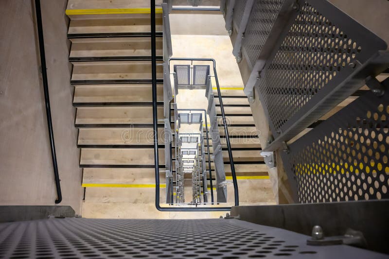 View Looking Down a Staircase Stock Image - Image of city, indoor ...