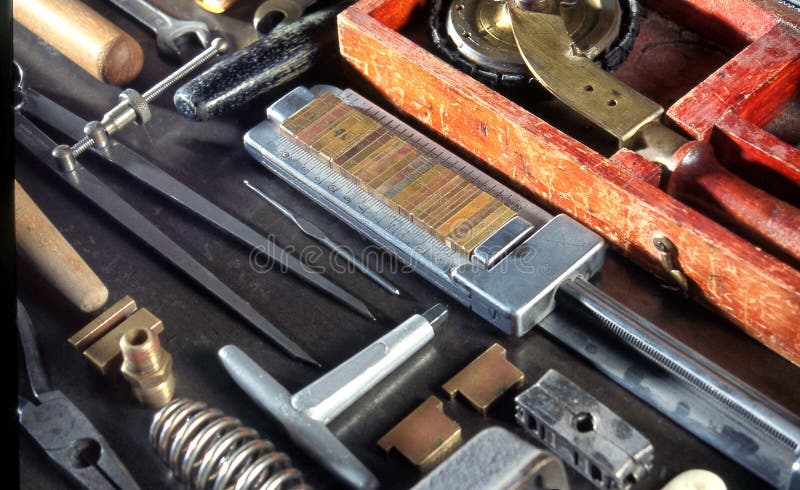 Book Binding Tool Set on Table Stock Image - Image of binding, handmade ...