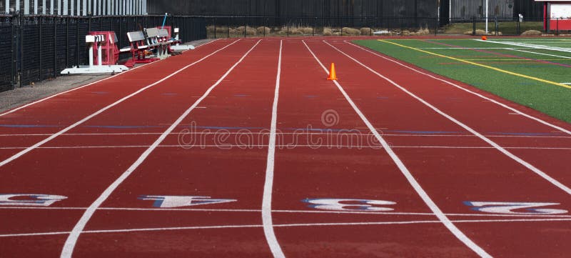 View Looking Down a Track from the Common Start Finish Line Stock Image ...