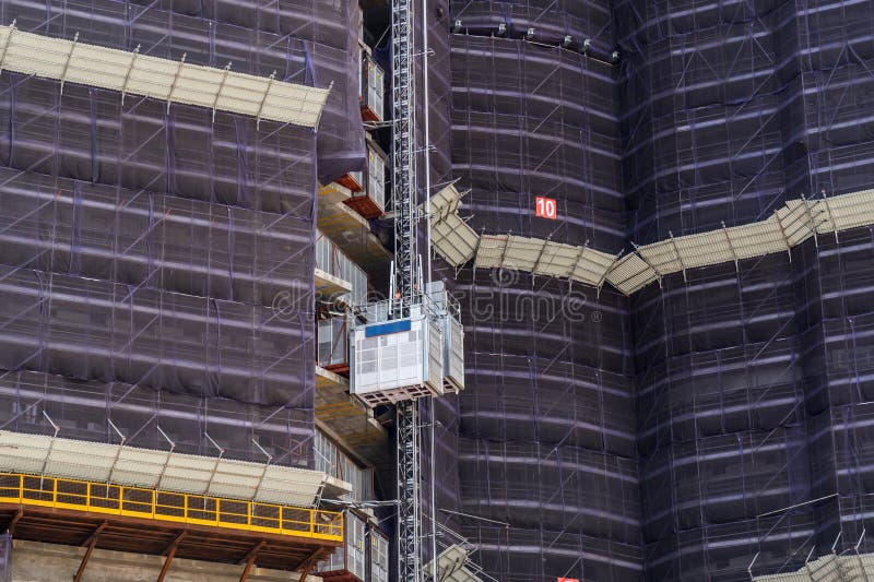 View Looking Up at a Building Under Construction Made of Concrete ...
