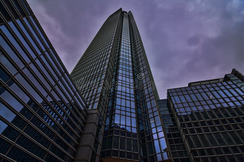 View Looking Up at the Devon Energy Center Main Tower Stock Photo ...