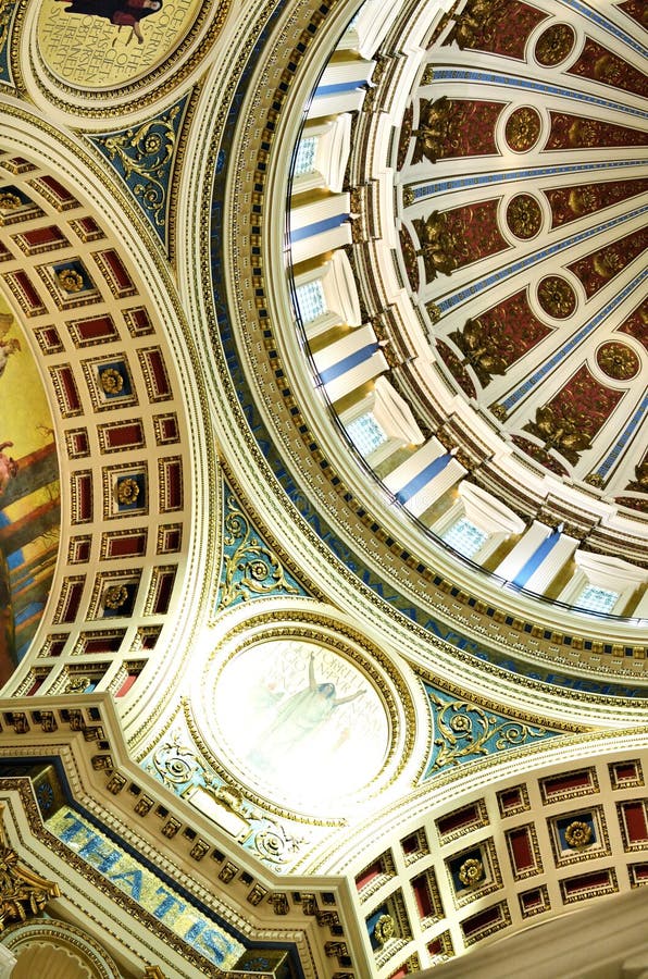 Pennsylvania Capitol Rotunda Ceiling Stock Image - Image of inside ...
