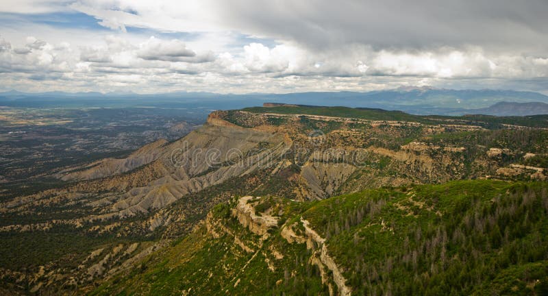 The View from Lookout Point at Mesa Verde National Park. Stock Photo ...