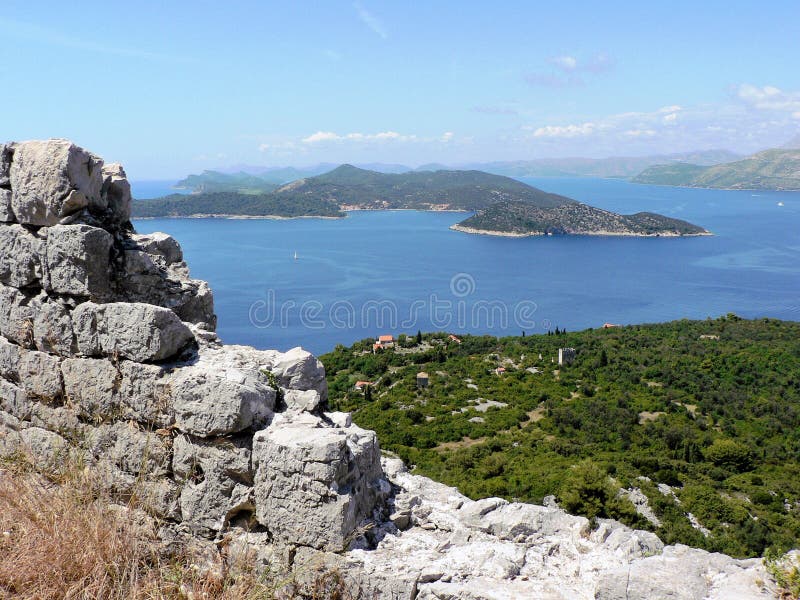 View from Lopud island stock photo. Image of peaceful - 1260660
