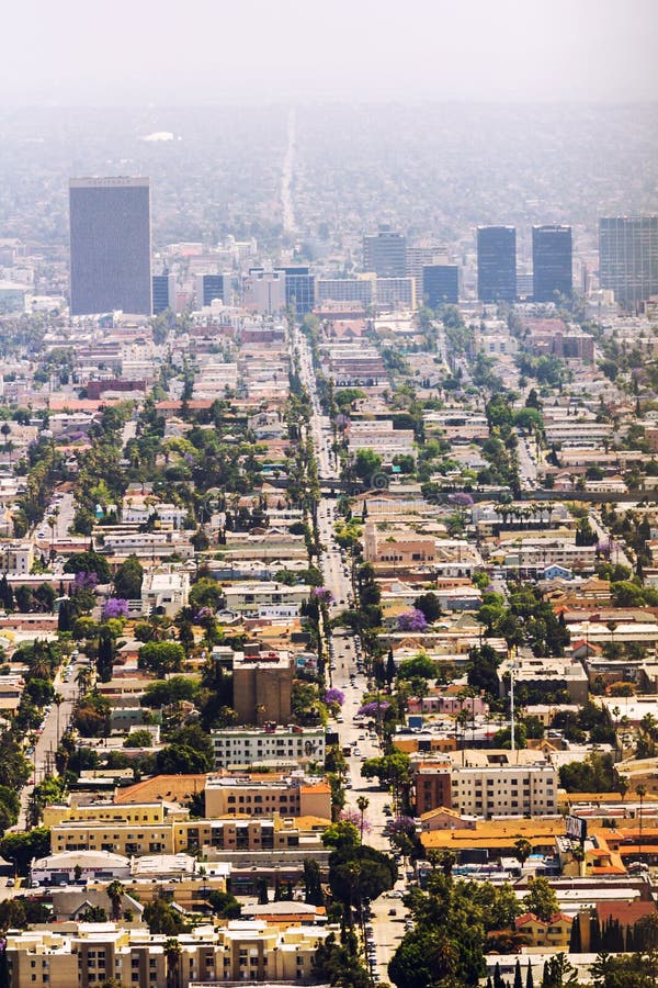 View of a Los Angeles Boulevard Editorial Image - Image of cityview ...