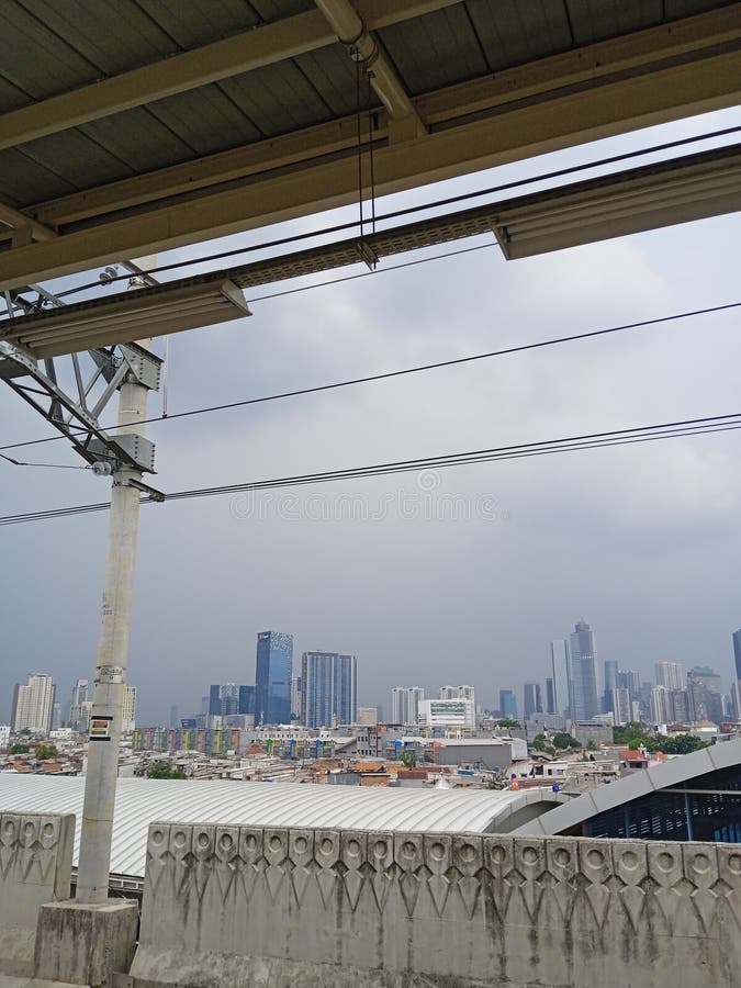 A View of a Lot Building from Train Station Stock Image - Image of ...