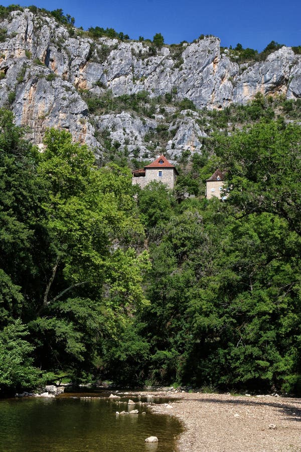 View of the Lot River Valley , the Lot, Dordogne Stock Photo - Image of ...