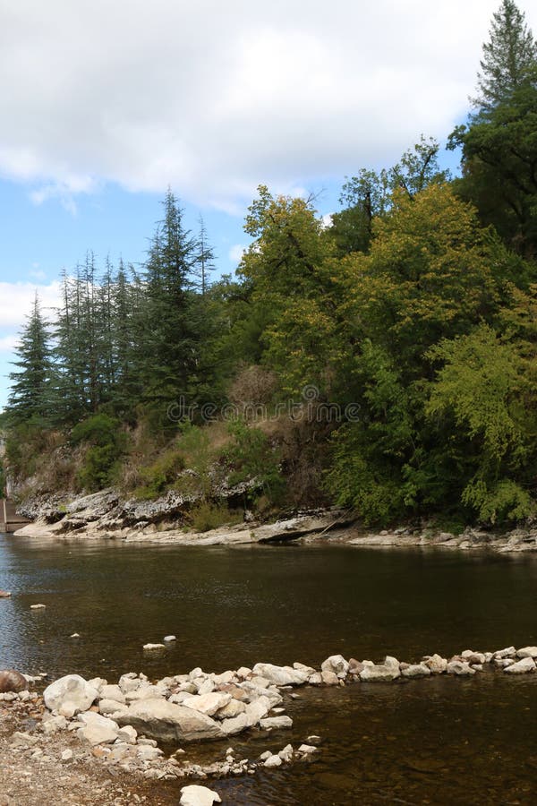 View of the Lot River Valley , the Lot, Dordogne Stock Photo - Image of ...
