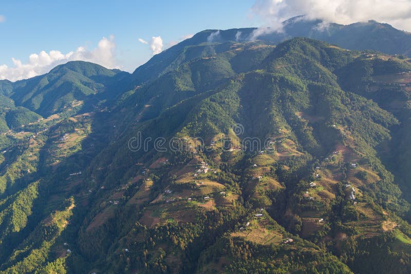 Lower Himalayan Mountains in Monsoon Stock Photo - Image of area ...